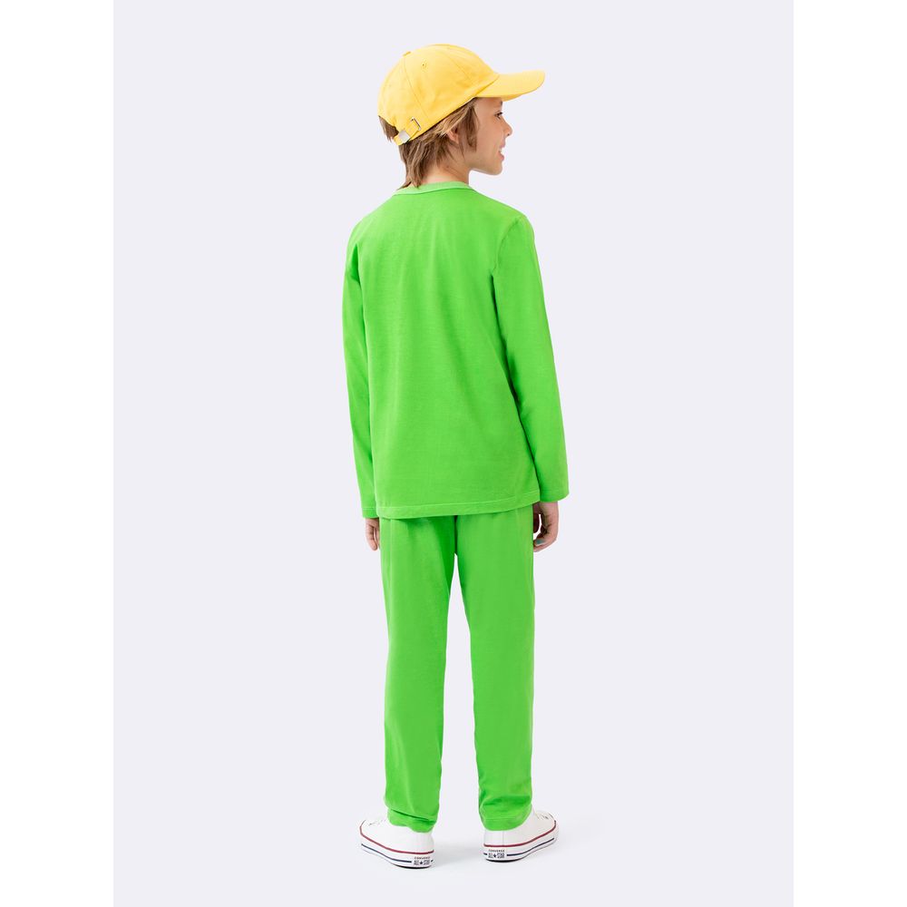 Pijama Manga Longa Infantil Monstro Verde Brilha No Escuro Useveggi