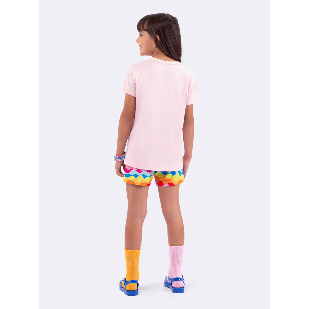 Pijama Manga Curta Infantil Sereia Useveggi